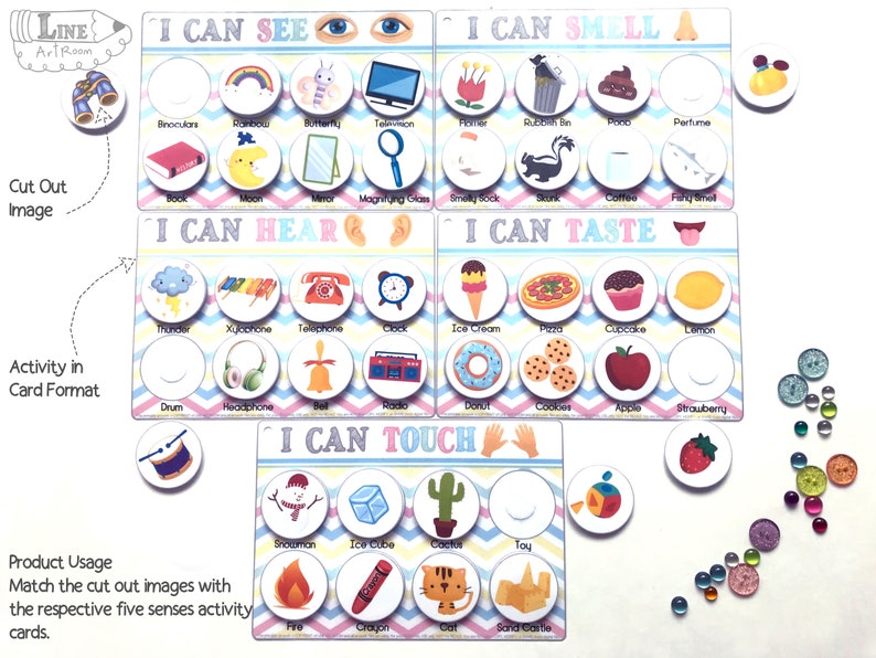 Five Senses Sorting Activity Cards. Body Puzzle. Body Parts Busy Book ...