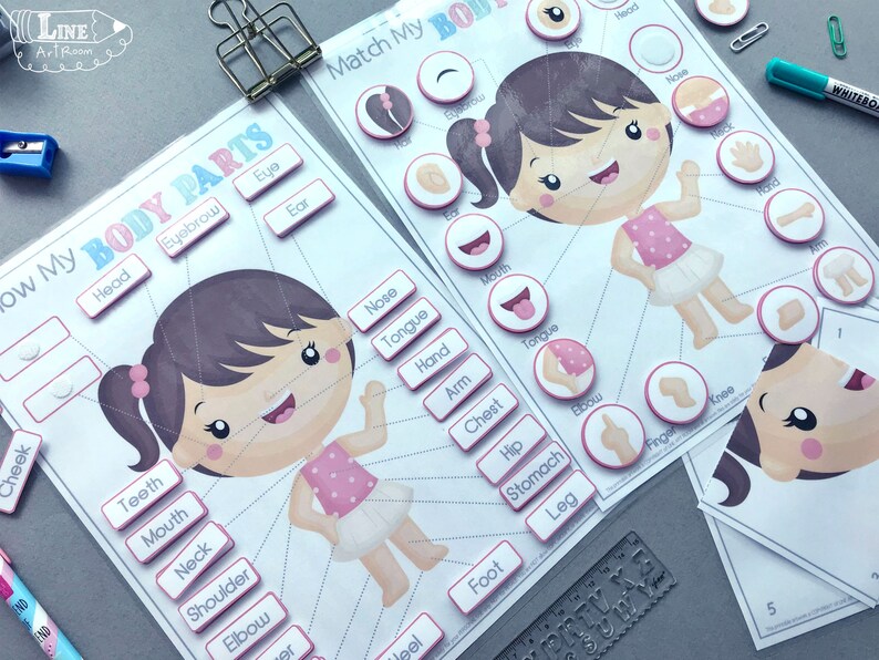 Body Parts Printable as Downloadable Toddler Activities. Montessori ...