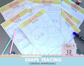 40 Count Color & Graph Worksheets Count and Graph Shapes - Etsy