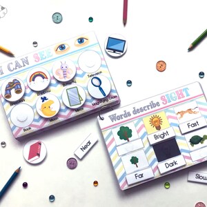 Five Senses Sorting Activity Cards. Body Puzzle. Body Parts - Etsy