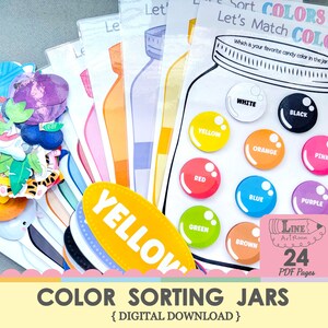 Educational Color Sorting Jar Hands on Activities for Kids, Preschool ...