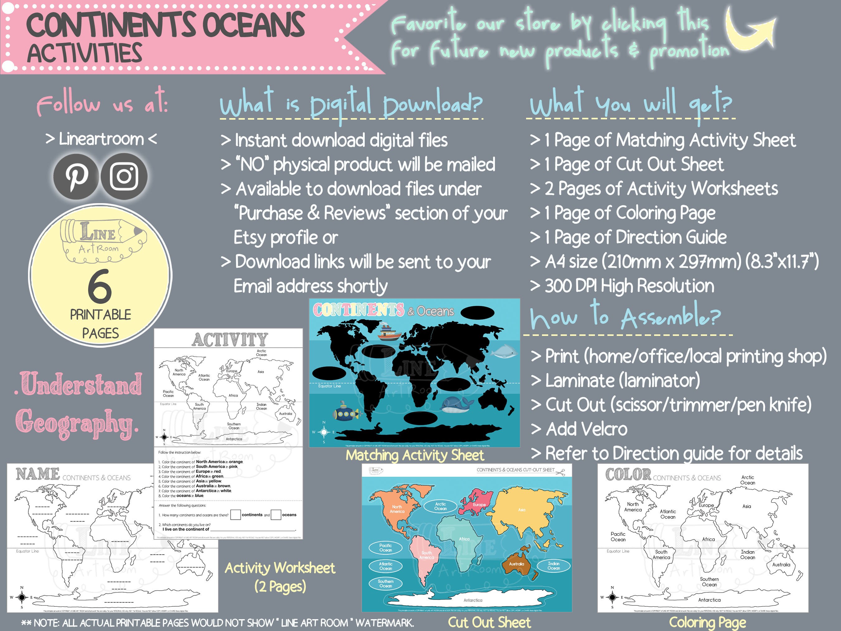 Continent Cut Out Whole Page