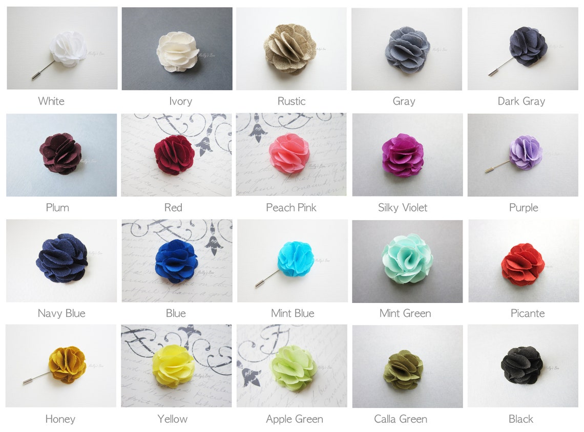 Magnet Lapel Flower - Wedding Boutonniere - Buttonhole - Tuxedo Corsage ...