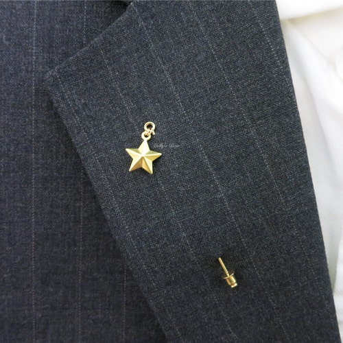 Gold Star Suit Pin Grooms Boutonniere Lapel Stick Pin - Etsy