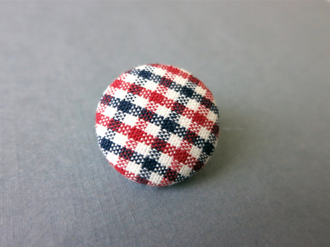 Gingham Red Lapel Button Pin - Buttonhole - Etsy