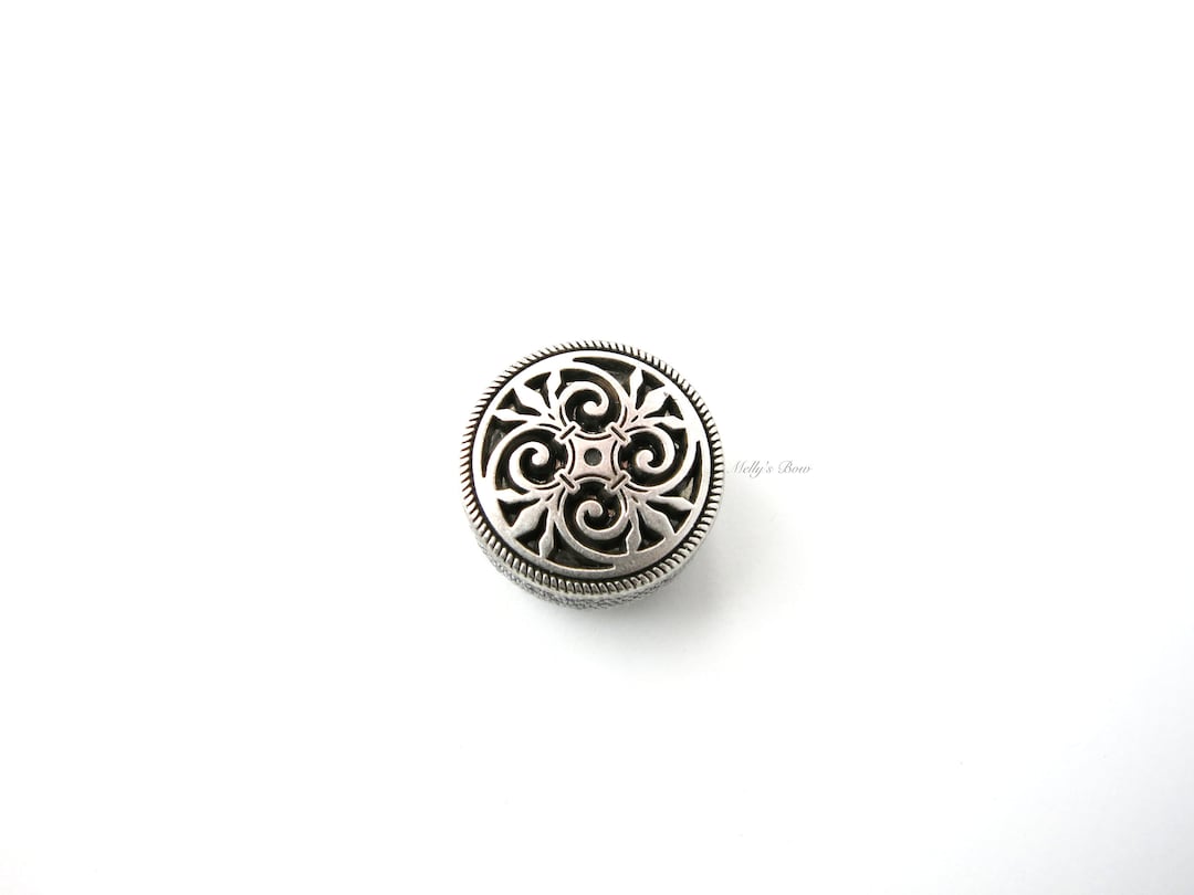 Antique Silver Reversible Magnetic Tie Tack - Lapel Magnet - Suit Pin ...