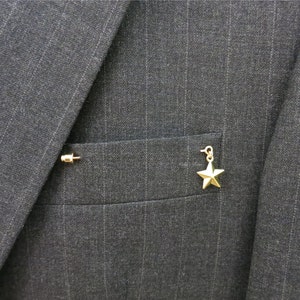 Gold Star Suit Pin Grooms Boutonniere Lapel Stick Pin - Etsy