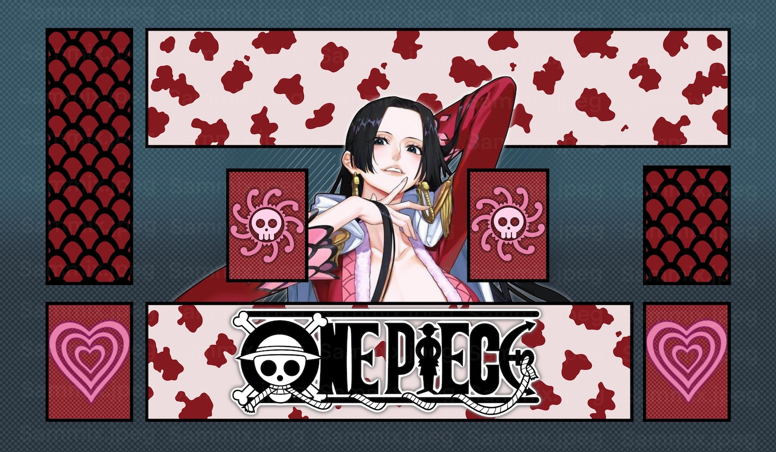 STITCHED EDGES PHYSICAL One Piece Boa Hancock Tcg Playmat - Etsy