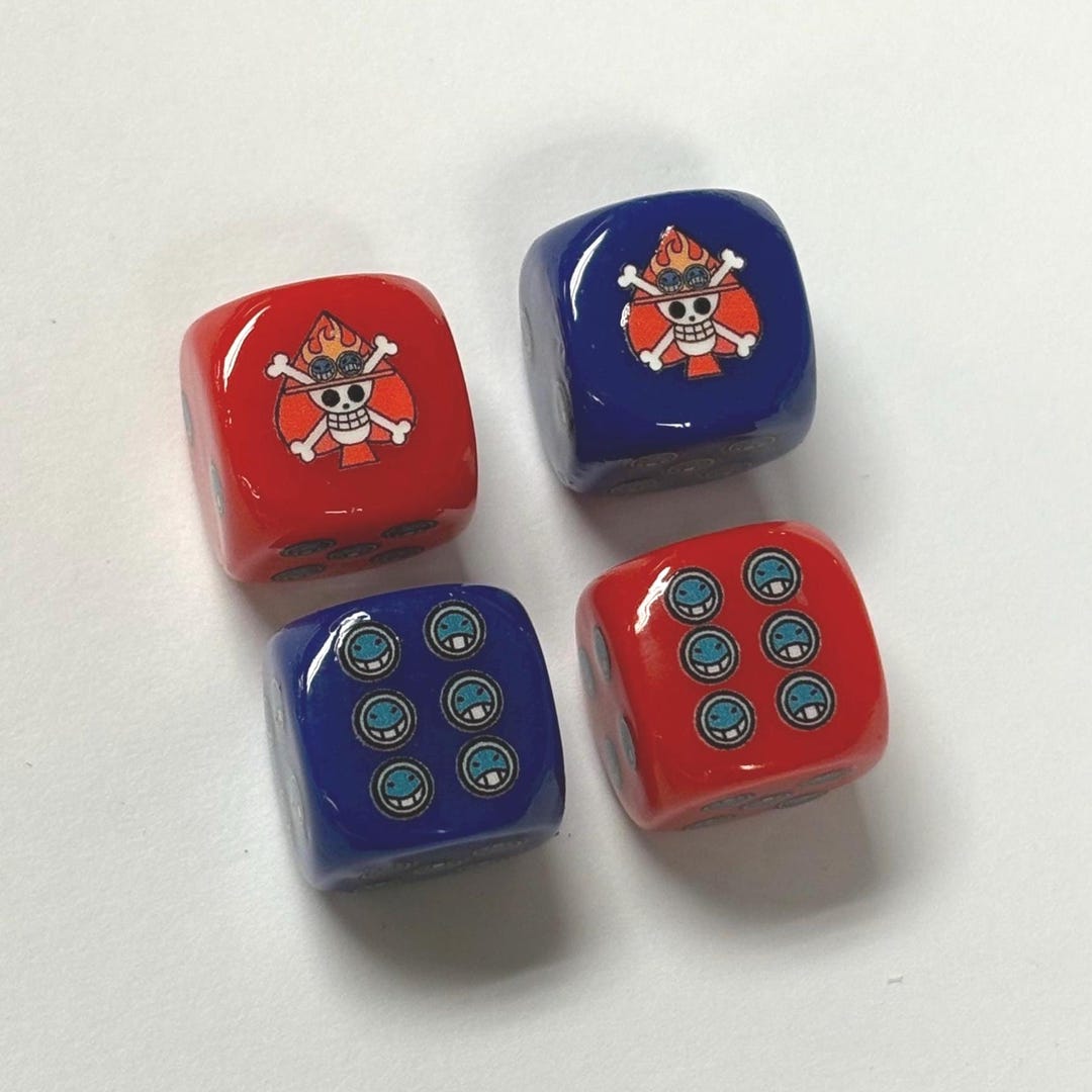 One Piece TCG Ace Custom Handmade Dice Pair (2) - Etsy