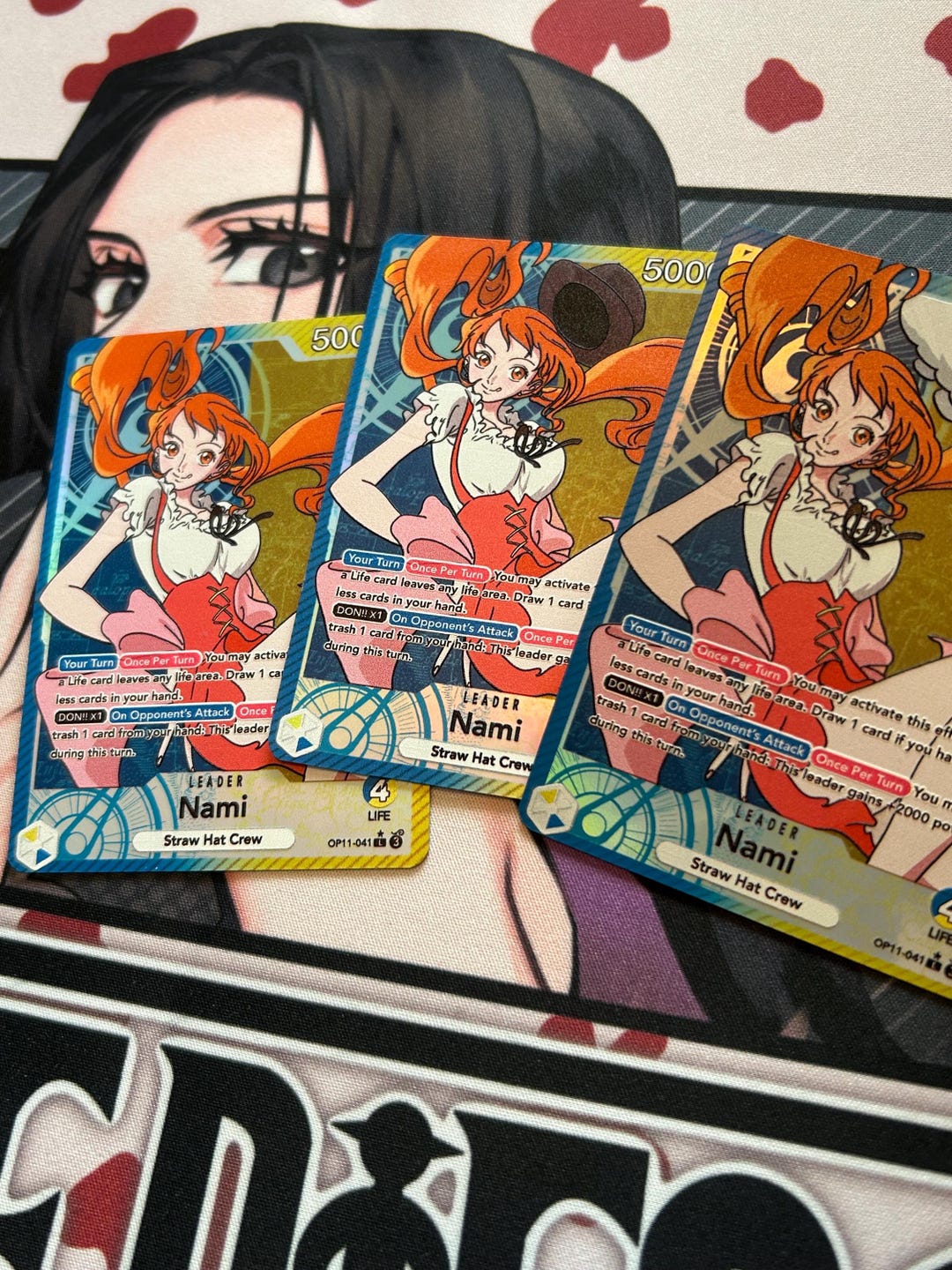 One Piece TCG Custom Textured Holo Handmade Wholecake Nami Leader! - Etsy