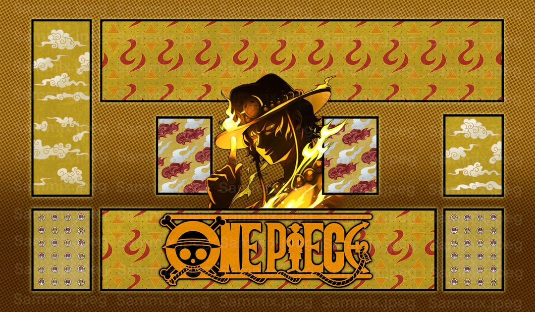 STITCHED EDGES PHYSICAL One Piece Portgas D Ace Tcg Playmat - Etsy