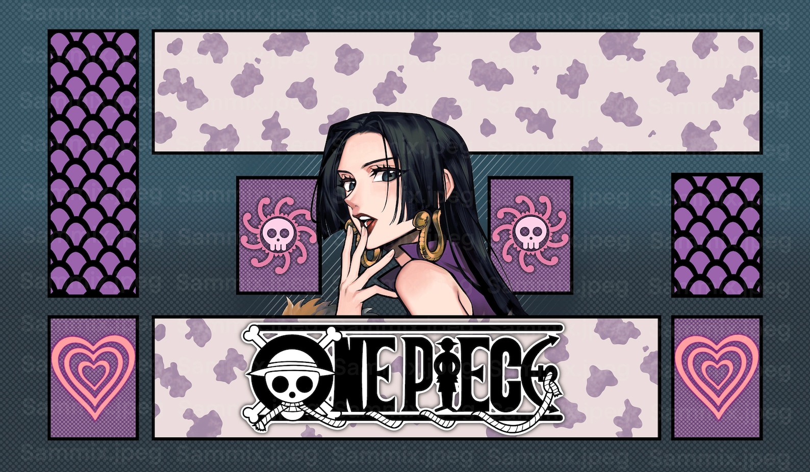 STITCHED EDGES PHYSICAL One Piece Boa Handcock Tcg Playmat - Etsy