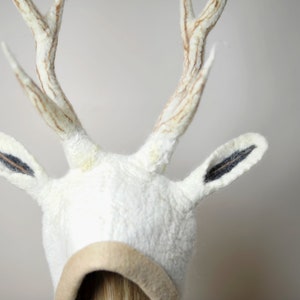 Deer Hat | Antler Hat | Krampus Costume Hat | Animal Hat | Hand Felted ...