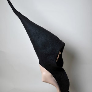 Black Witch Hat | Wizard Hat | Druid Hat | Pointy Gnome Hat | Hand ...