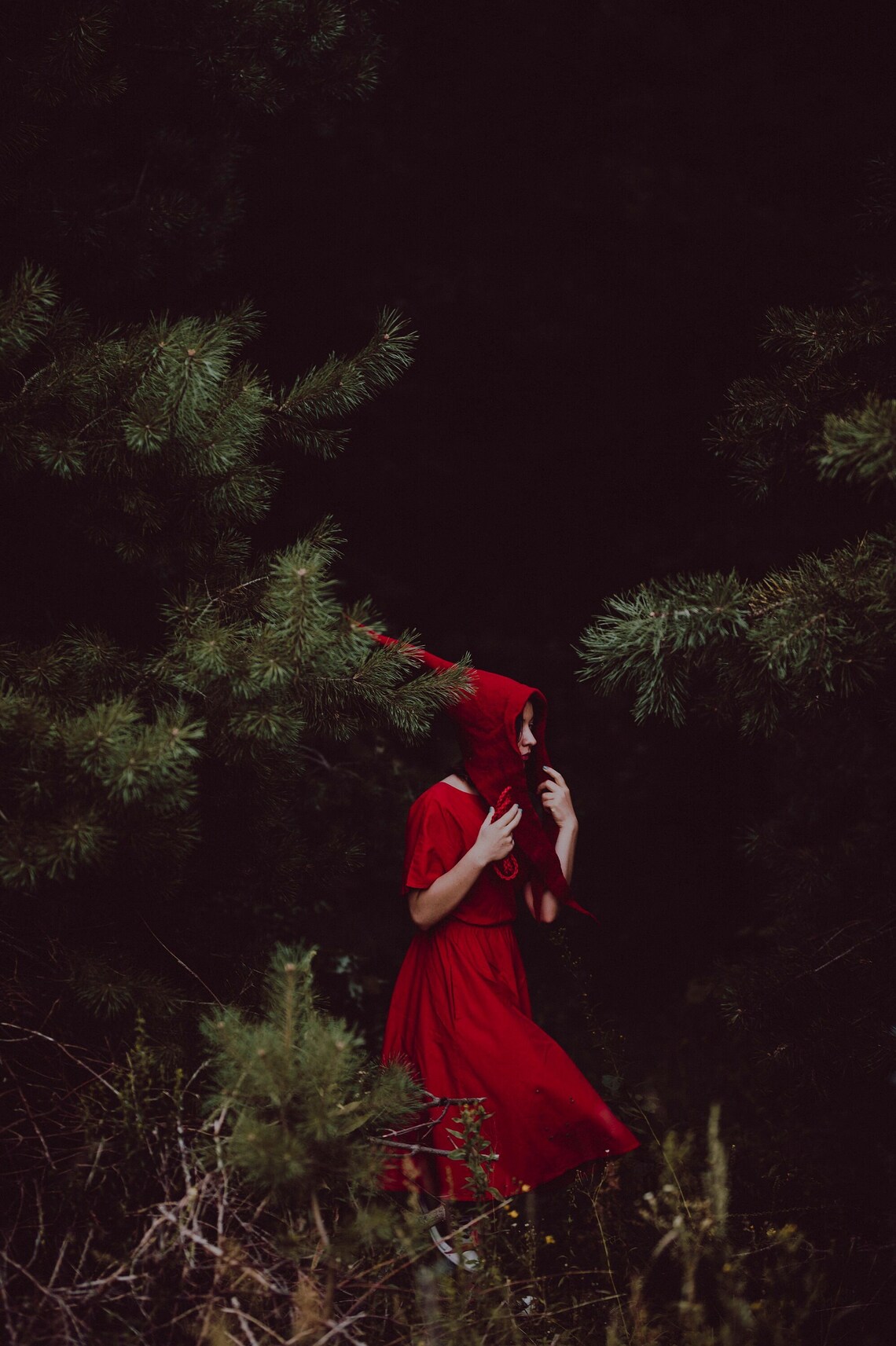 Red Witch Wizard Hat Gnome Hood Felted Pointy Hood - Etsy