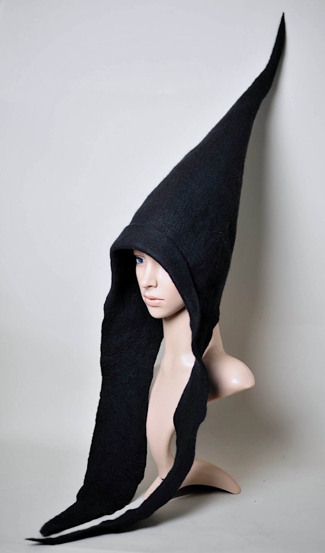 Black Witch Hat | Wizard Hat | Druid Hat | Pointy Gnome Hat | Hand ...