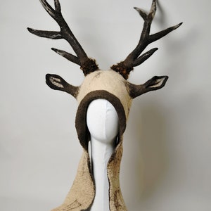 Deer Antler Costume Hat | Deer Cosplay Hat | Krampus Pagan Costume Hat ...