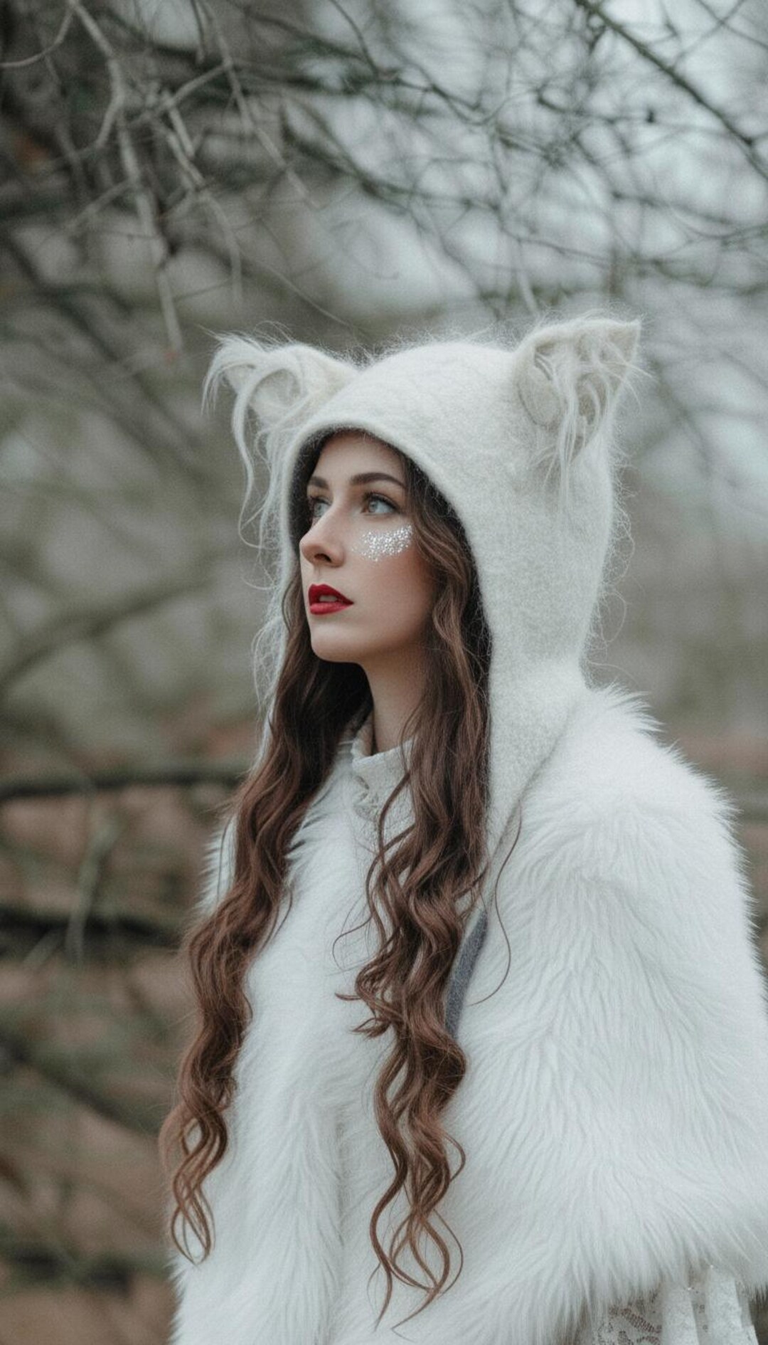 White Wolf Hood | Animal Spirit Hood | Mononke Hime Cosplay Hood | Wolf ...