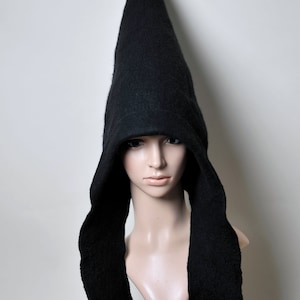 Black Witch Hat | Wizard Hat | Druid Hat | Pointy Gnome Hat | Hand ...