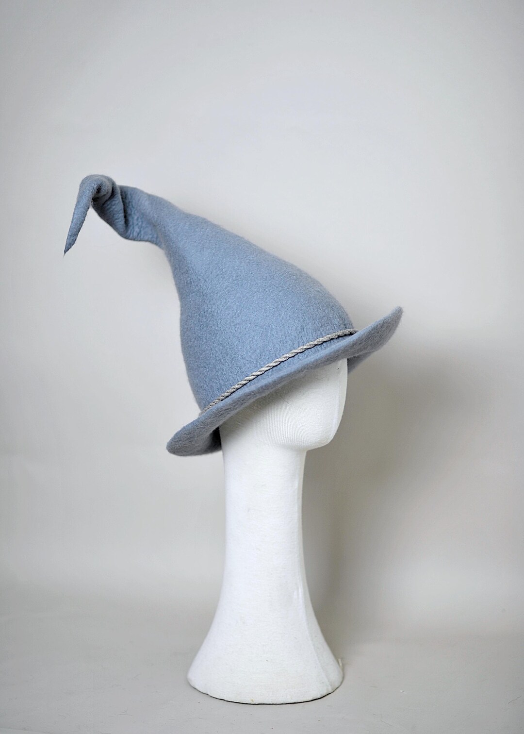 Felt Wizard Hat | Gray Druid Hat | Felted Gnome Hat | Gandalf Costume ...