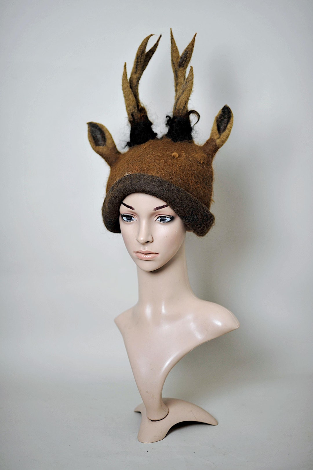 Deer Hat Fantasy Antler Hat Deer Costume Hat Cute Animal Hat Faun ...