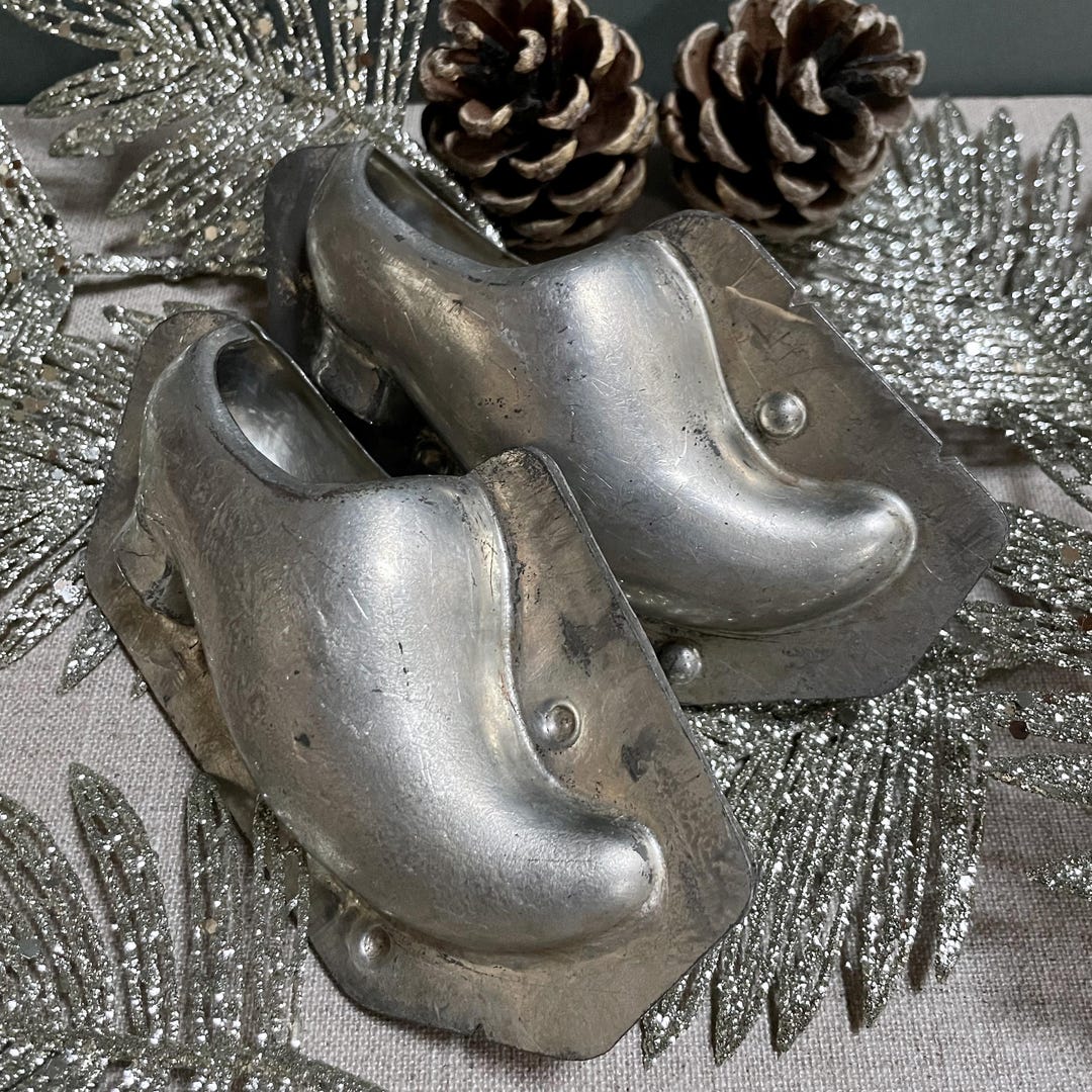 Pair Vintage Sml French Christmas Sabot Chocolate Mould C1930s Matfer ...