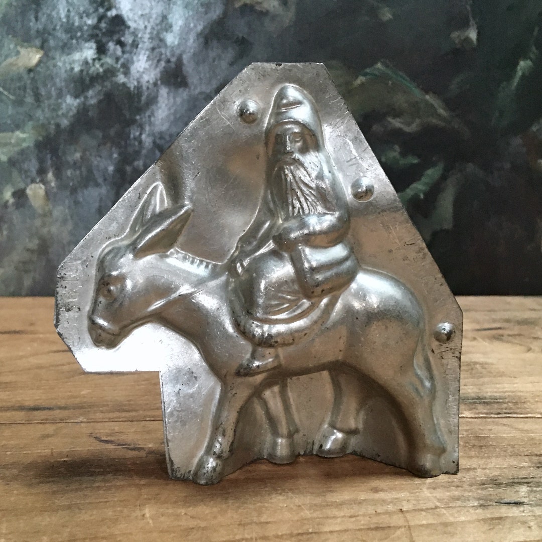 Antique Père Noël & Donkey Chocolate Mold Early 20thc Collectible Mold ...