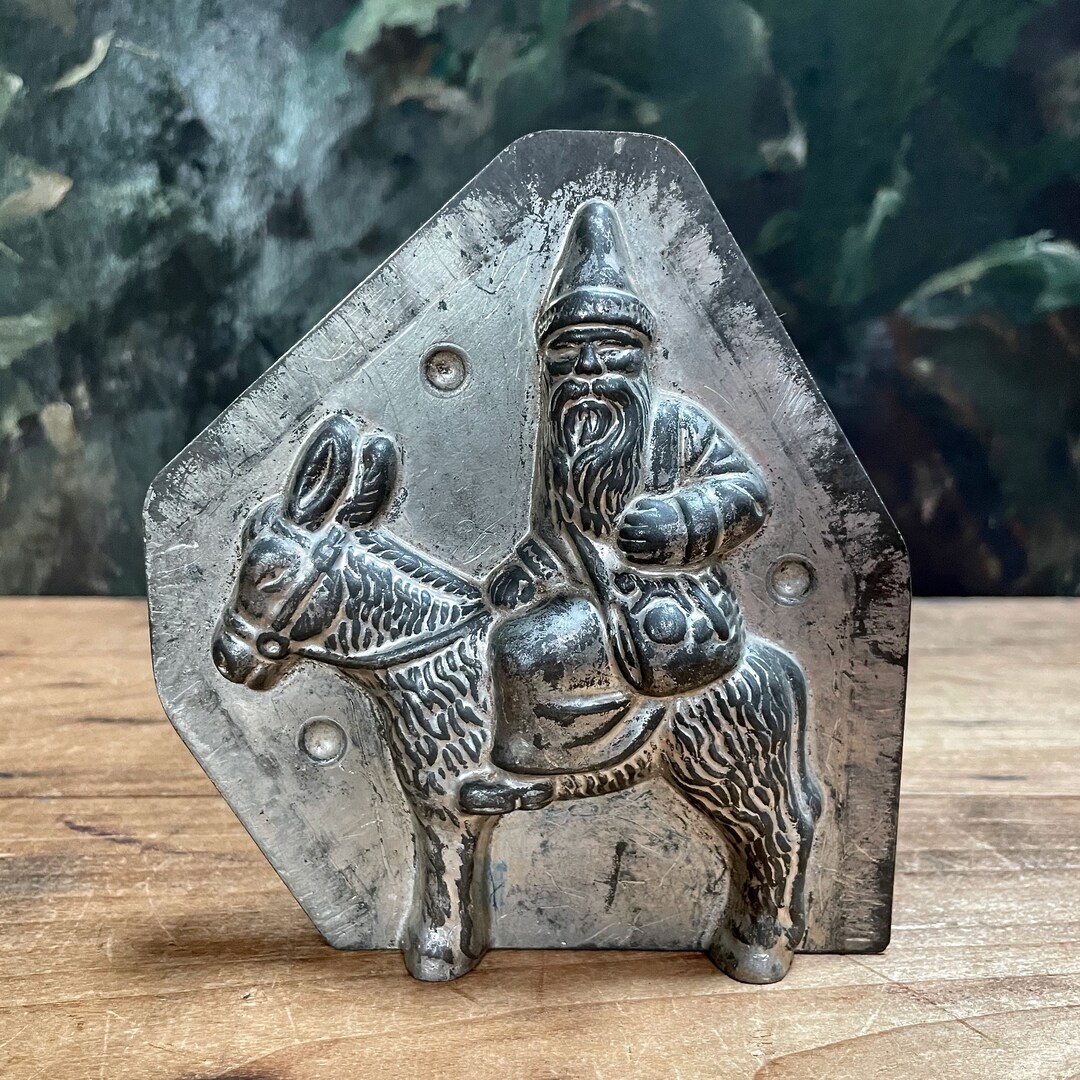 Rare Antique Matfer France Père Noël & Donkey Chocolate Mold Early ...
