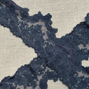 Vintage French Lace Rococo Details Flowers Shells 140cm Length Slate ...