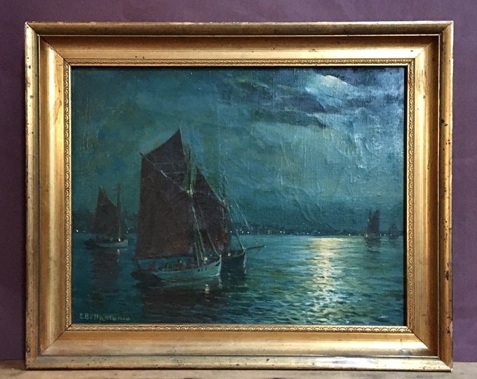 Vintage Italian Original Oil Painting Ermando Bellantonio Signed Framed ...