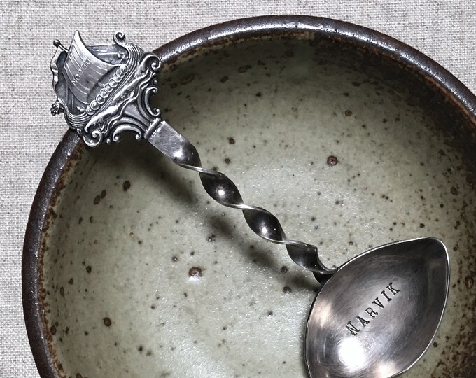 Vintage Viking Ship Silver Plated Souvenir Spoon, Narvik Norway by ...