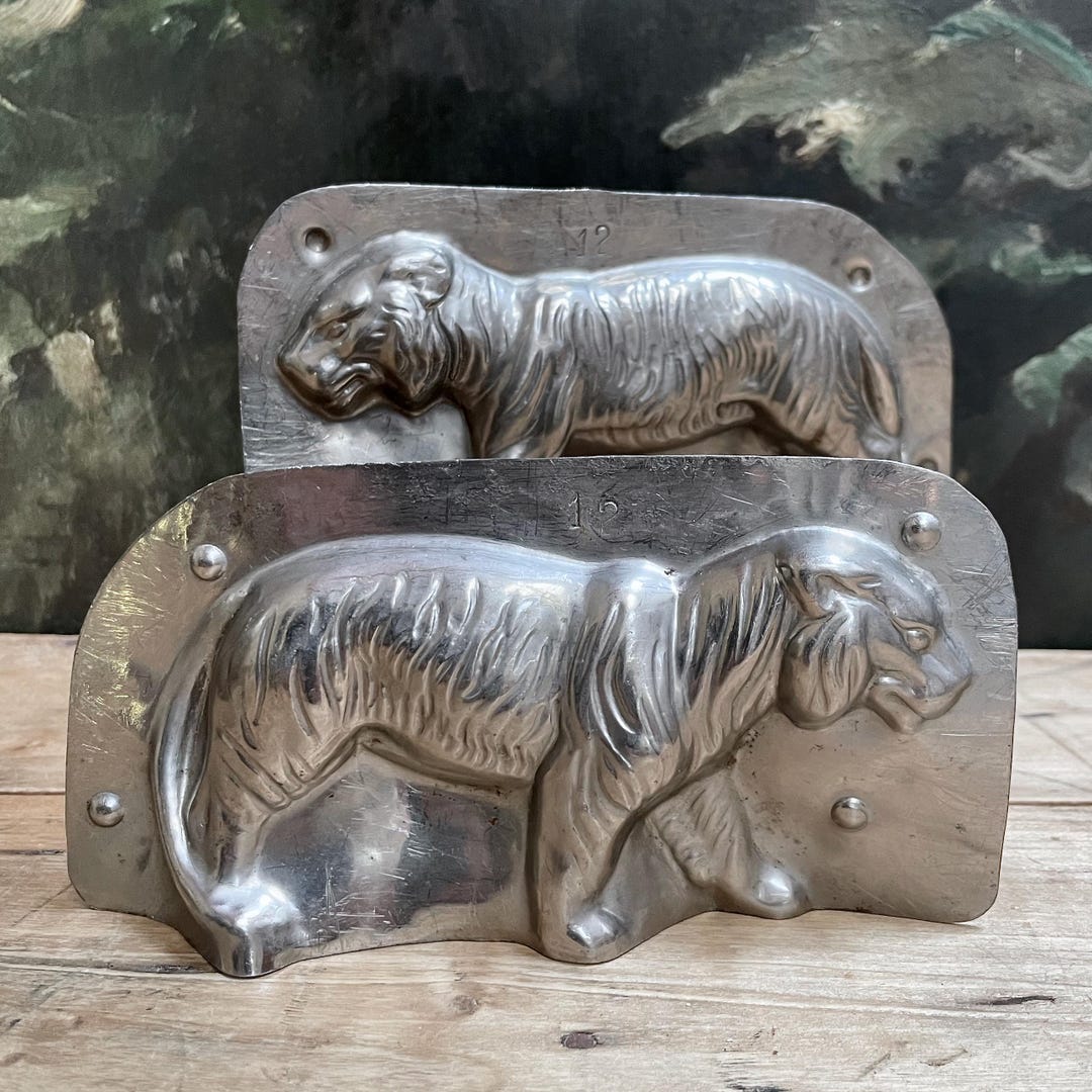 Vintage French Tiger Chocolate Mold Possible Letang Fils Paris, Wild ...