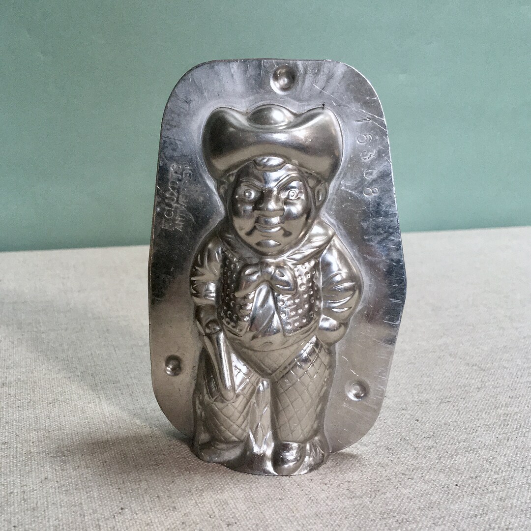 Vintage Belgian Cowboy Chocolate Mold F. Cluydts Antwerp Stainless ...