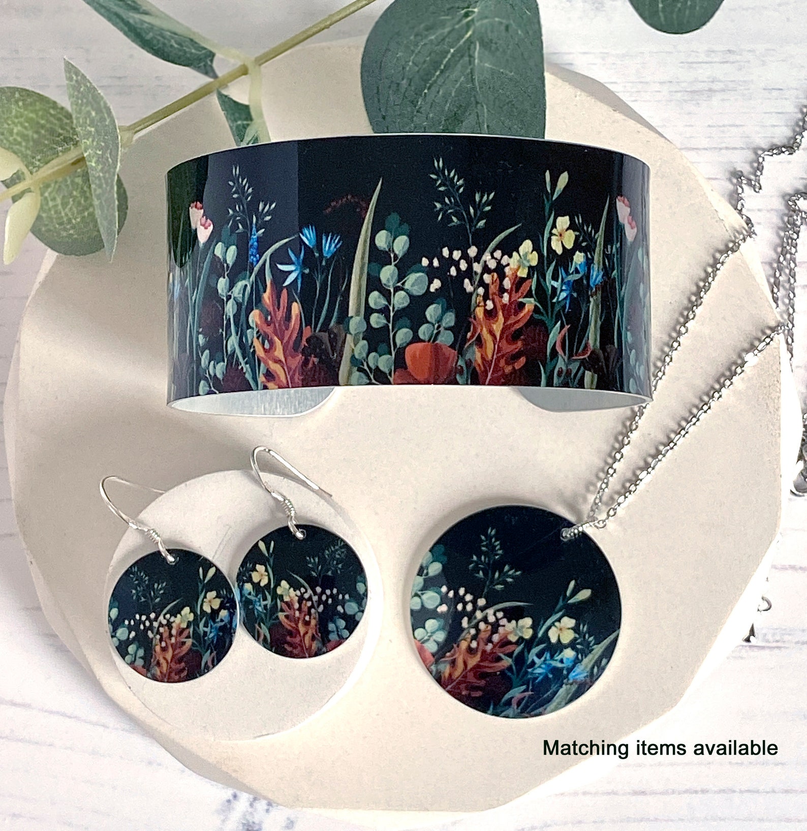 Autumn Fall Pendant Necklace on a Fine Chain. Handmade Nature | Etsy