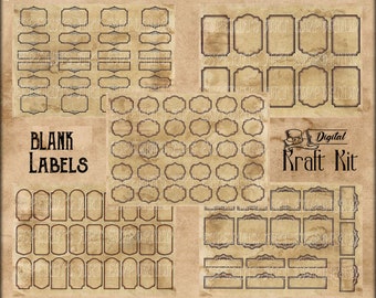 Stackable Single Blank Labels // Simple Collection set of 45 - Etsy