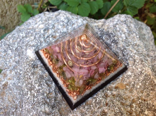 Orgone ASG Small Pyramid With a Tesla Coil Rhodizite | Etsy