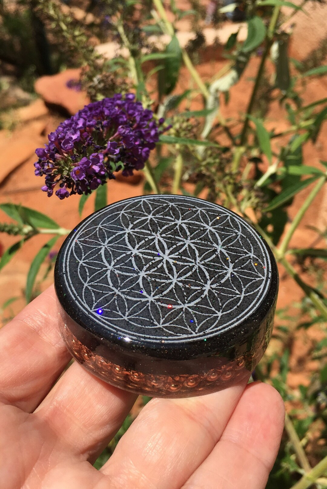 Flower of Life FOL EMF Tower Buster With Kyanite, Elite Shungite ...