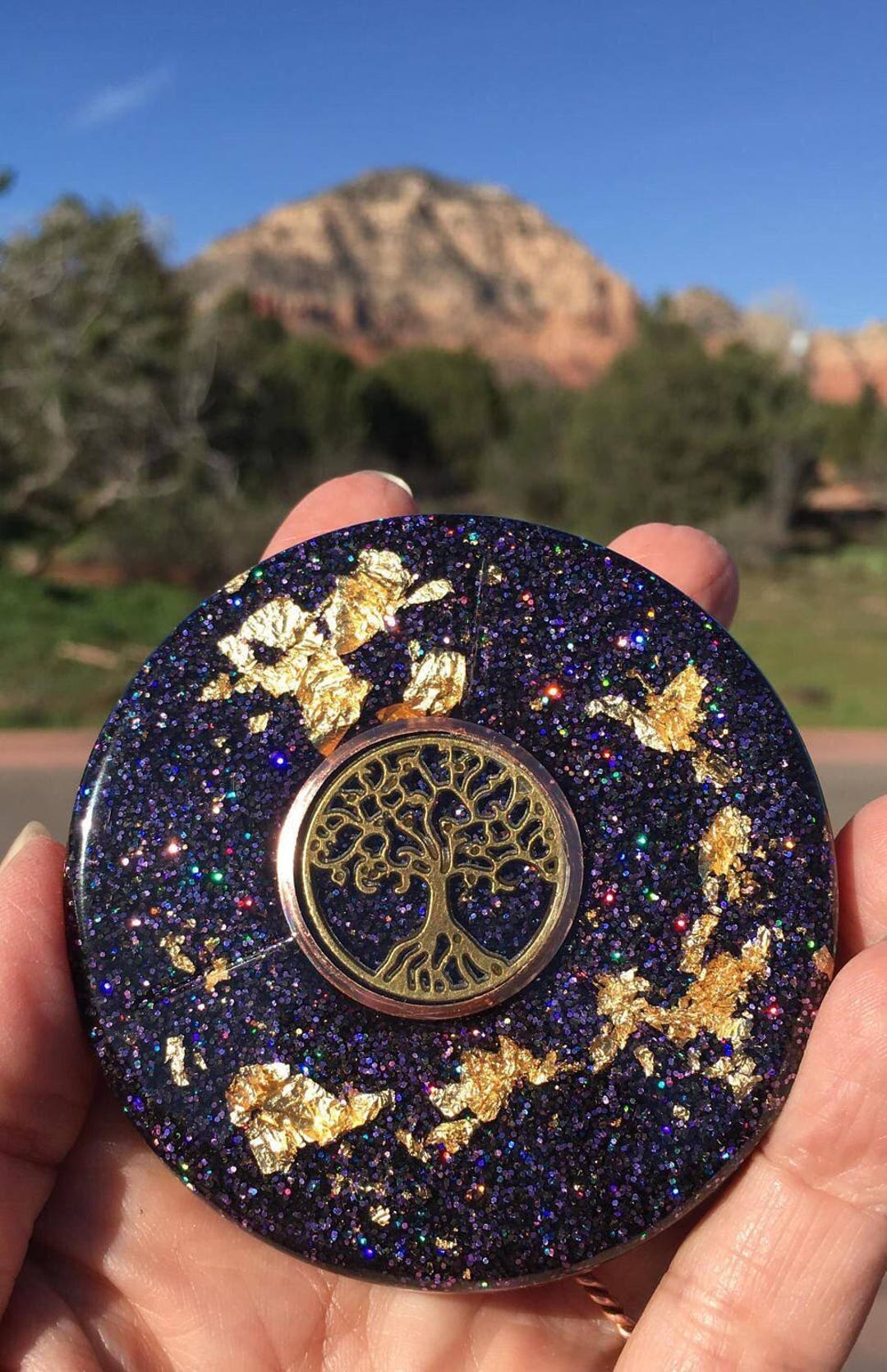 Orgone ASG Holographic Charging Disc With a Tree of Life - Etsy