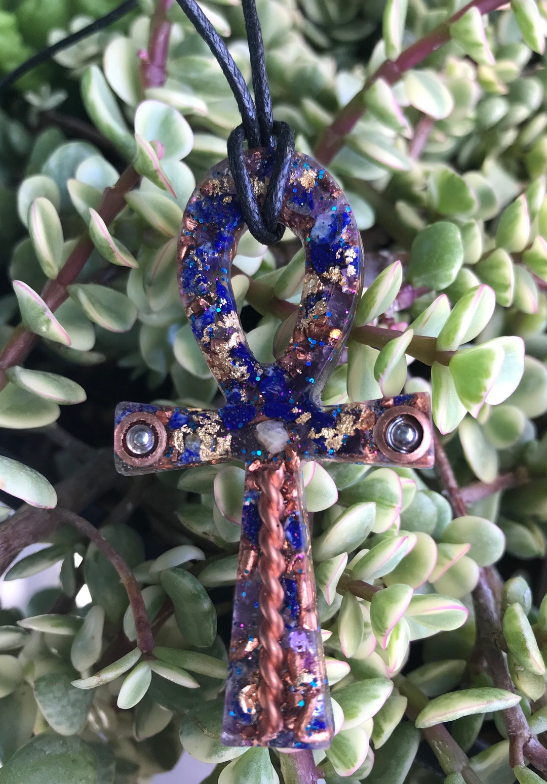Orgone ASG Energetic Ankh With Rhodizite, Elite Shungite, Lapis Lazuli ...