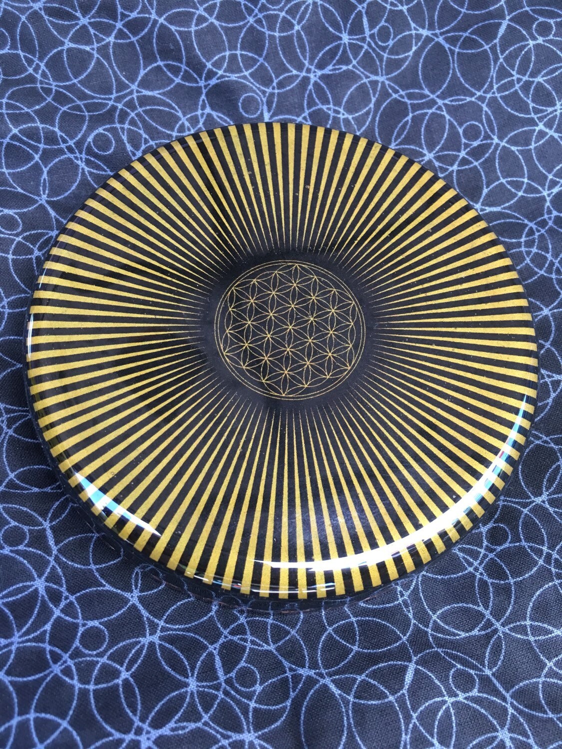 Large Orgone ASG charging disc with a Flower of Life | Etsy