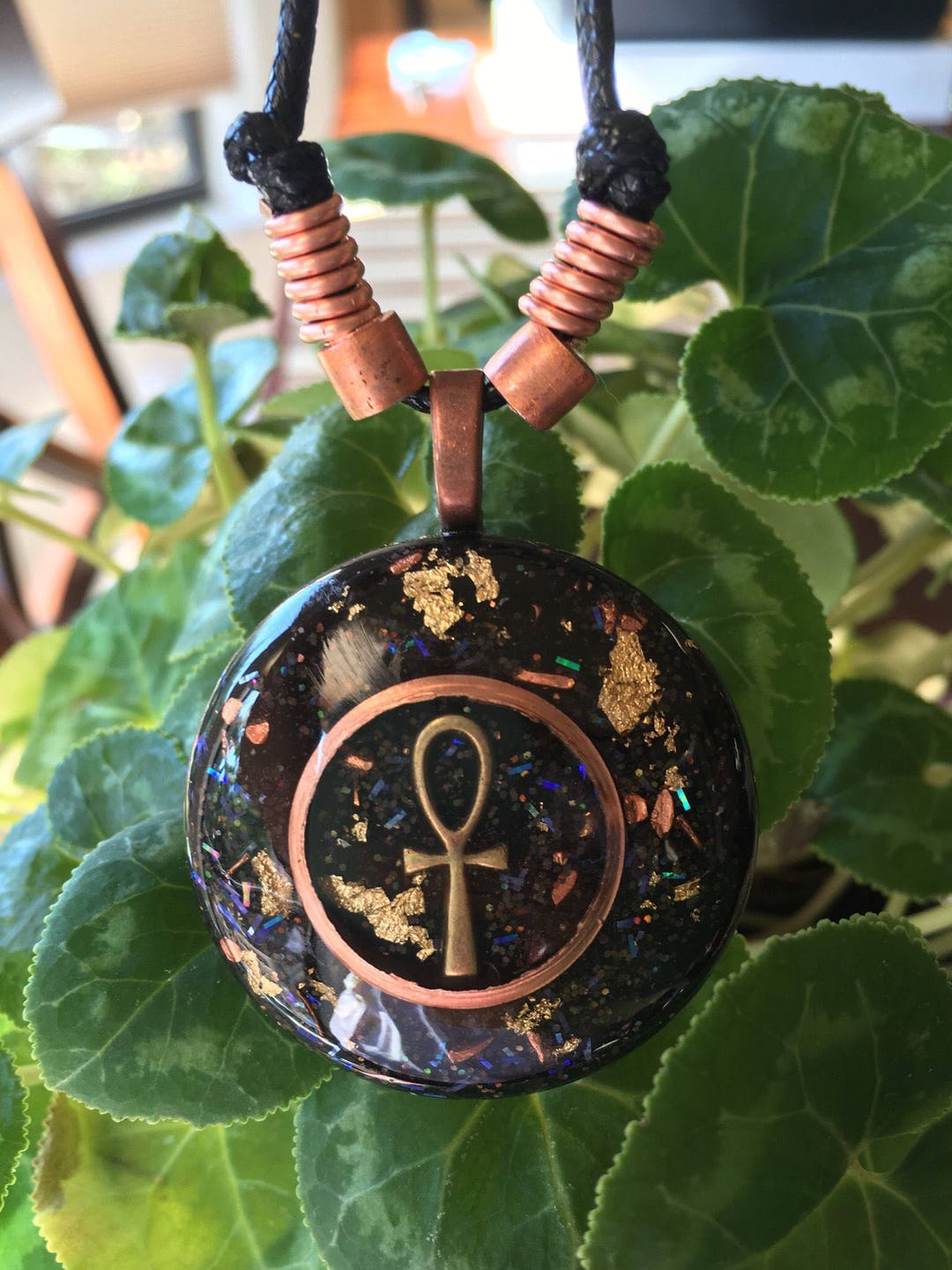 Orgone Holographic ASG Ankh Pendant With Copper Cylinder, Shungite ...