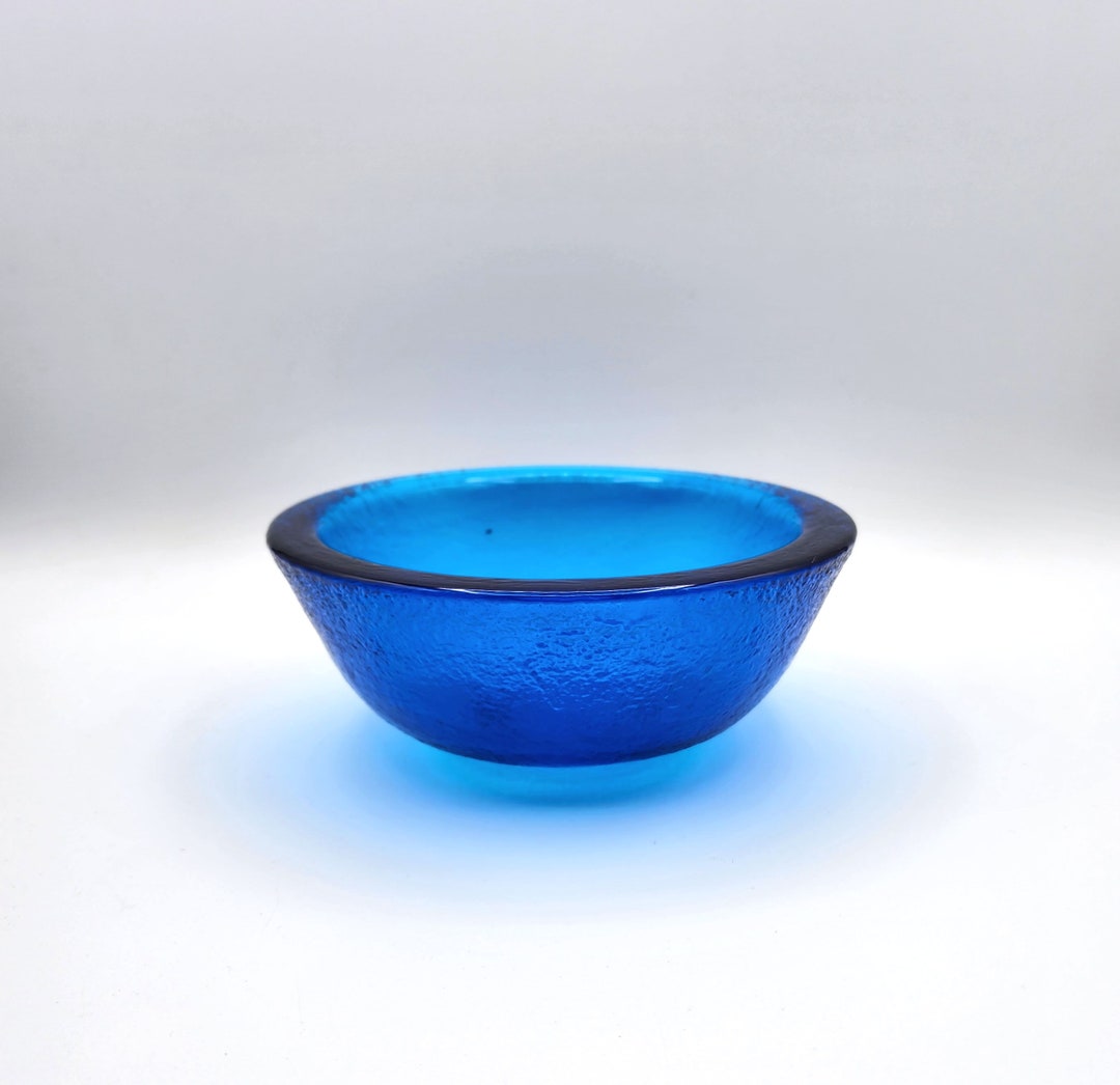 Vintage Blenko Turquoise Blue Bowl 662 - Etsy