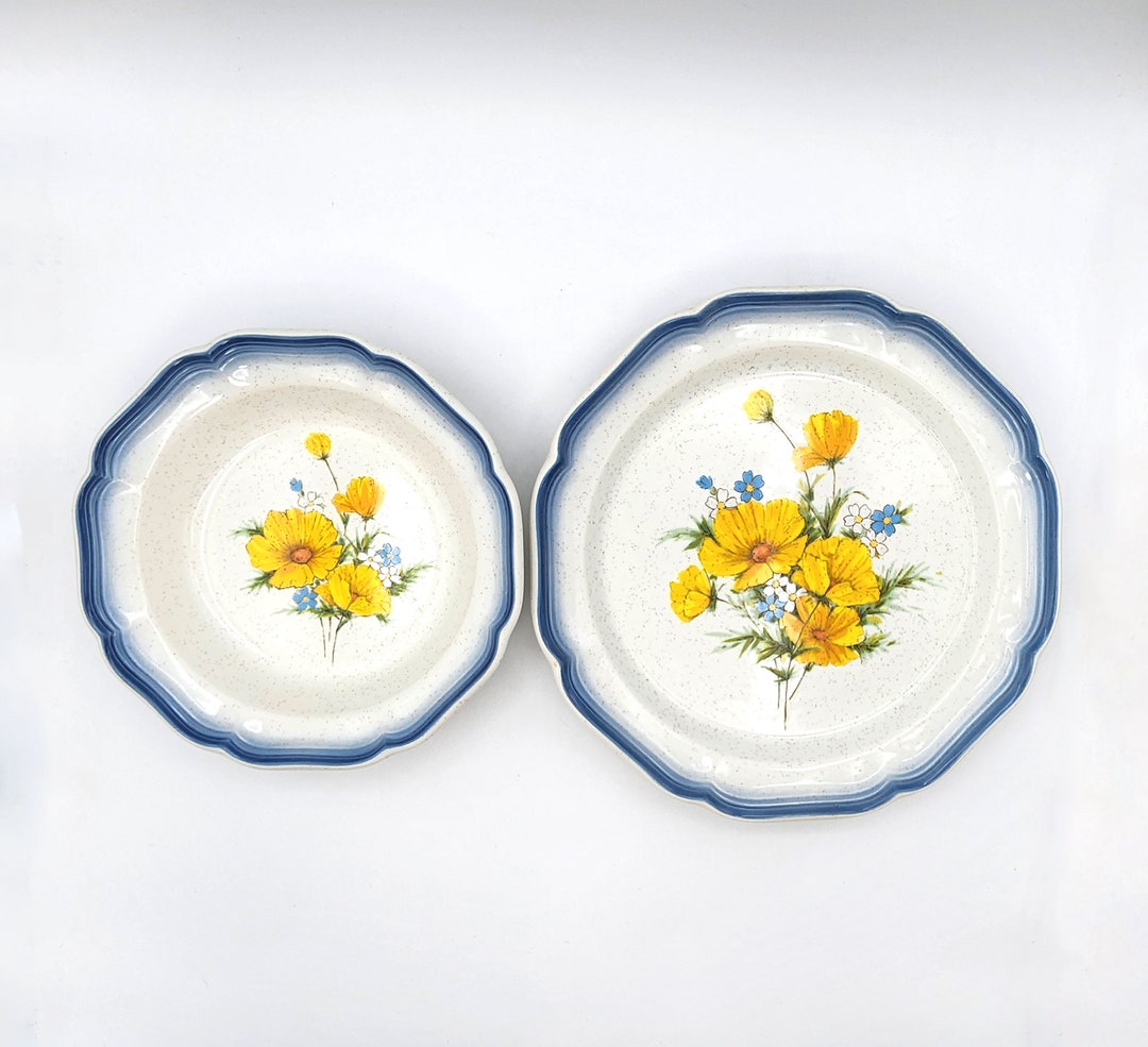 Vintage Mikasa Country Club Amy Dinner Plates, Soup Bowls - Etsy