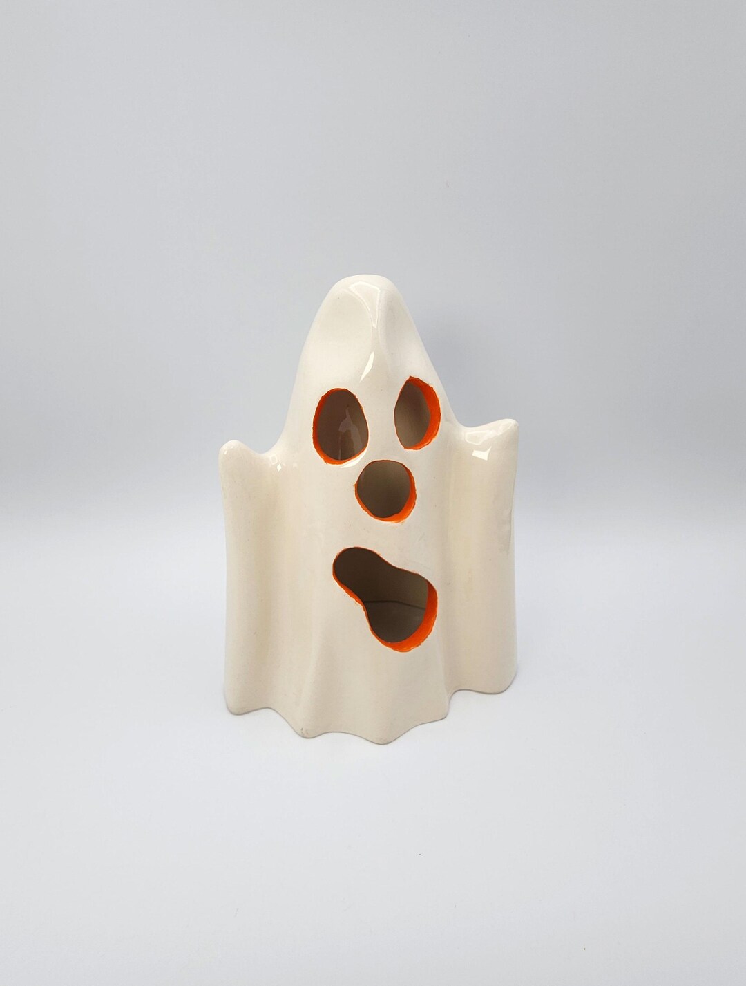 Vintage Halloween Ceramic Ghost Luminary Figurine, Candle Chimney - Etsy