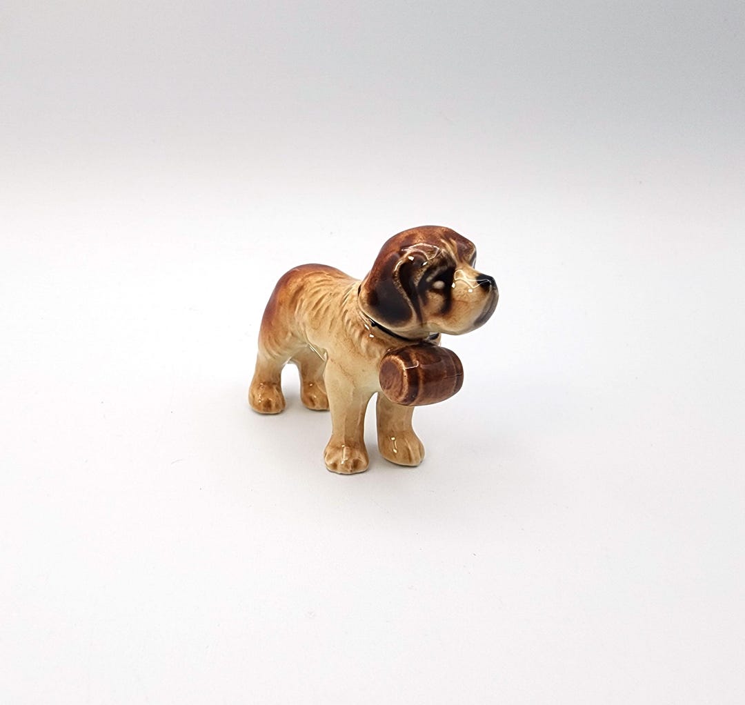 Vintage Goebel St Bernard Dog Miniature Porcelain Figurine West Germany ...