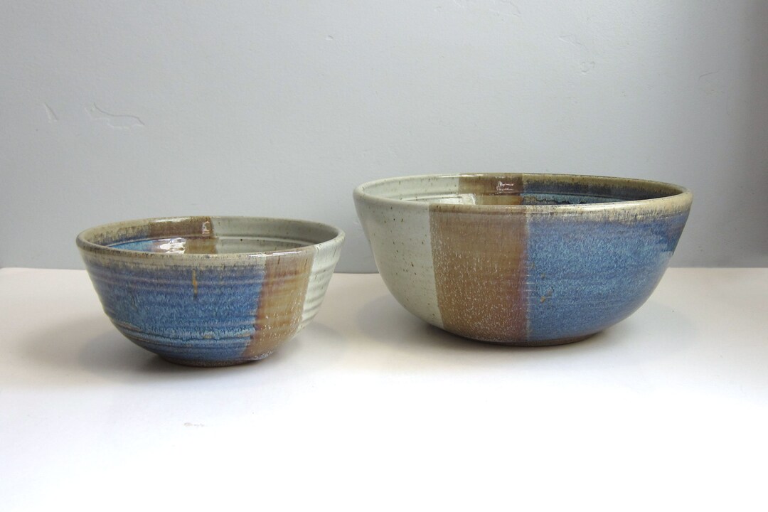 Canyon Creek Studio Pottery Kenneth Merrill Mixing Bowls Set of 2 - Etsy