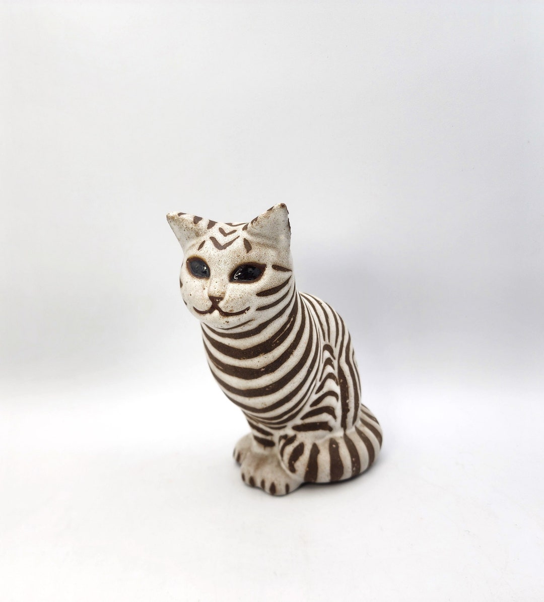 Vintage Andersen Design Studio Pottery Sitting Striped Cat Sculpture - Etsy