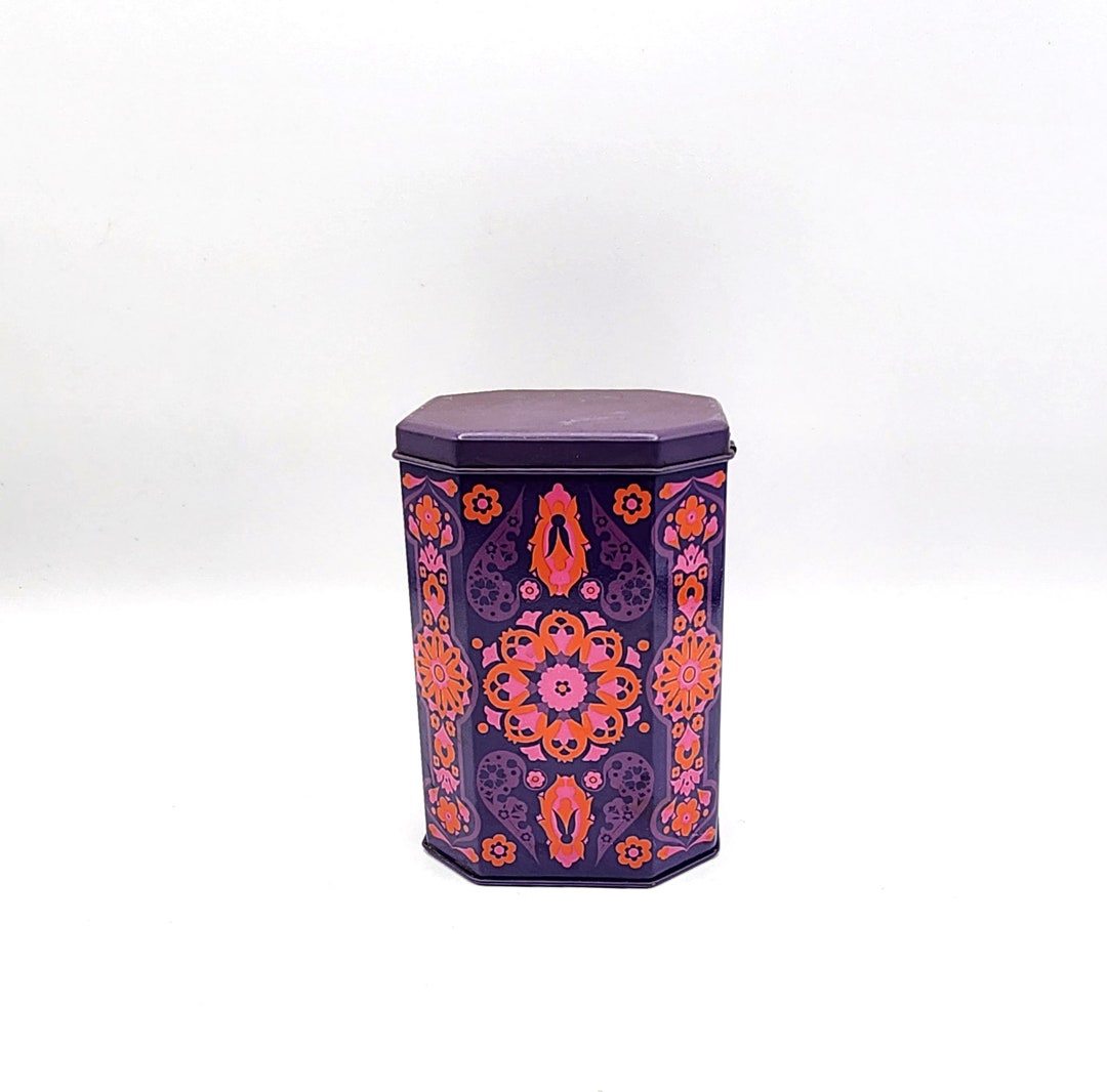 Vintage Ian Logan Salome JRM Design Tea Tin Caddy, 1960s England Mod ...