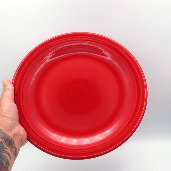 Red Dinner Plate - Etsy