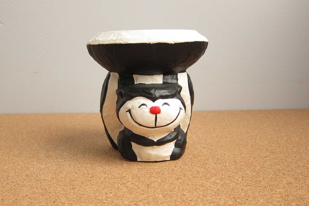 Vintage Skunk Kitsch Chalkware Candle Holder - Etsy